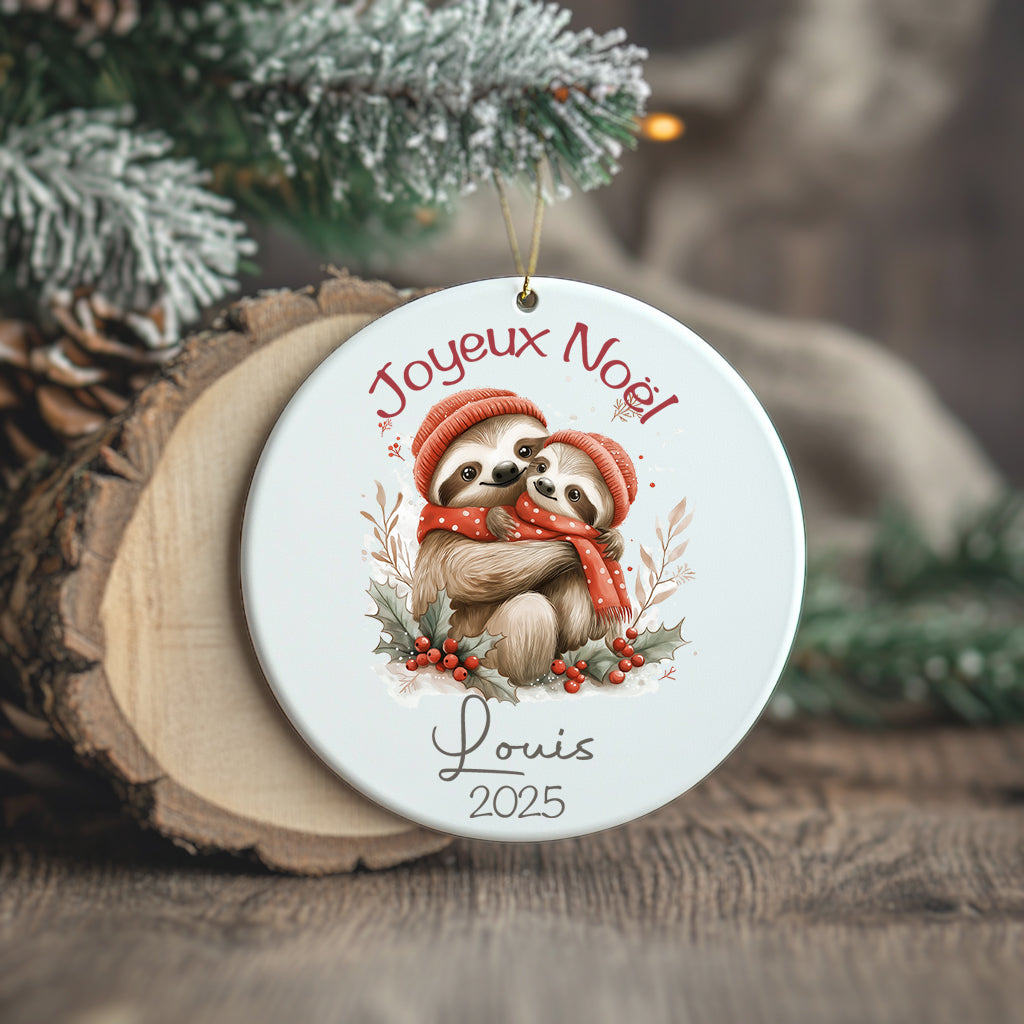 Paresseux - Ornement/Boule de Noël – OLEOOPS